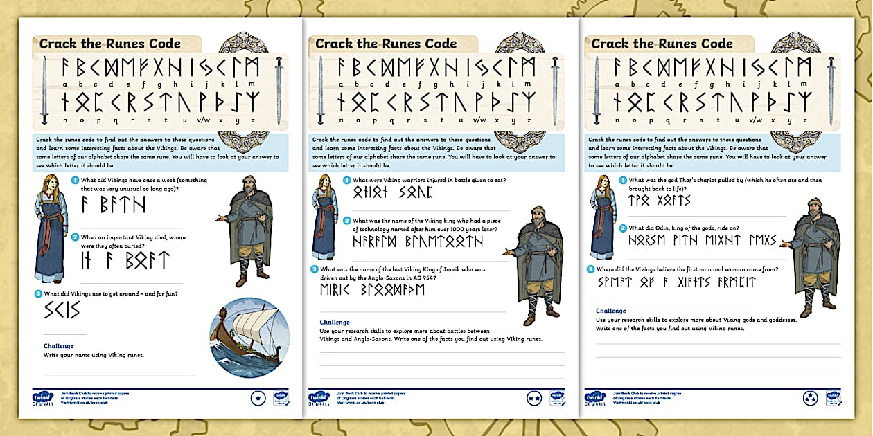 Viking Runes Code Breaker KS2 Activity Sheets | Twinkl